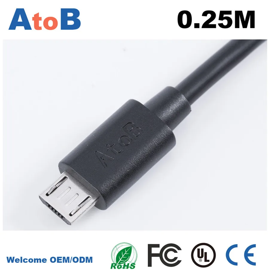 2017 Metal CE RoHS Braid Micro USB Cable for Samsung/Xiaomi/Meizu ...