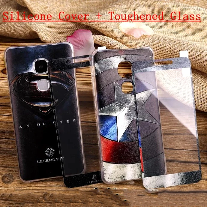 3D Emboss Silicone Cover + Toughened Glass Phone Case For Letv LeEco ...