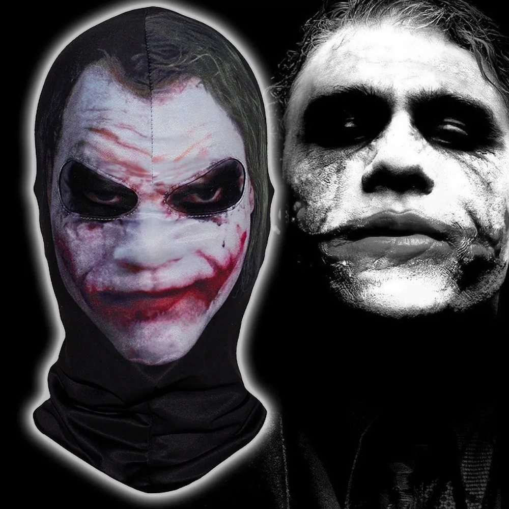 New Batman Clown Joker Halloween Movie Party Thriller Jester Balaclava ...