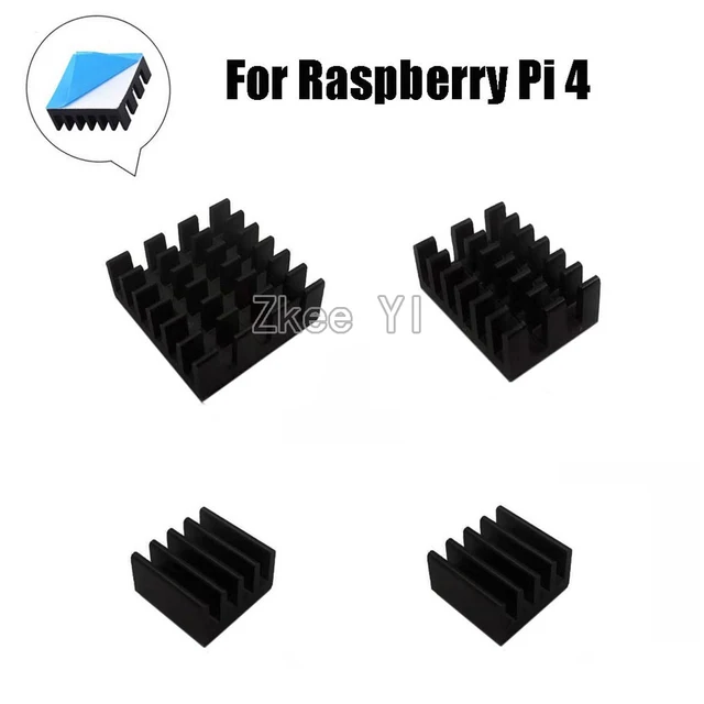 4pcs For Raspberry Pi 4B Aluminum Heatsink Radiator Cooler Kit for ...
