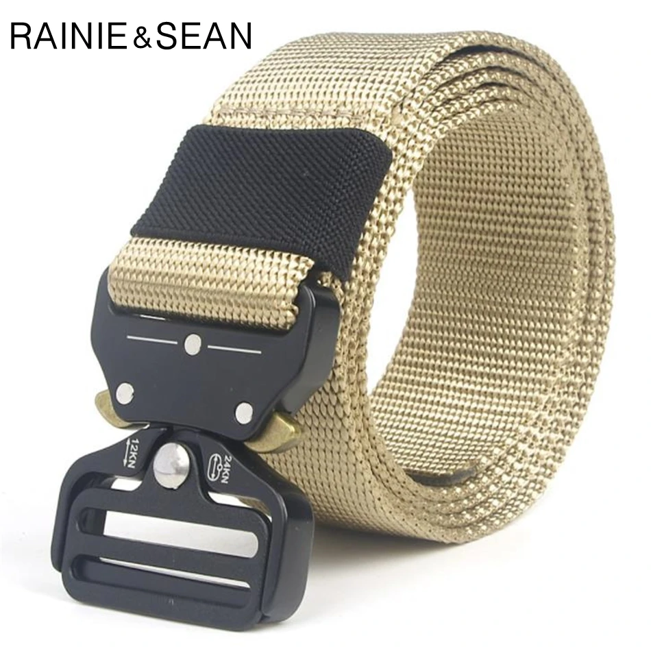 Aliexpress.com : Buy RAINIE SEAN Tactical Military Belt Canvas Nylon ...