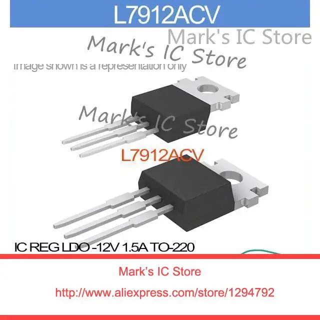 L7912ACV ic reg ldo 12 ボルト 1.5a to L7912AC 7912 l7912 7912A L791 7912AC ...