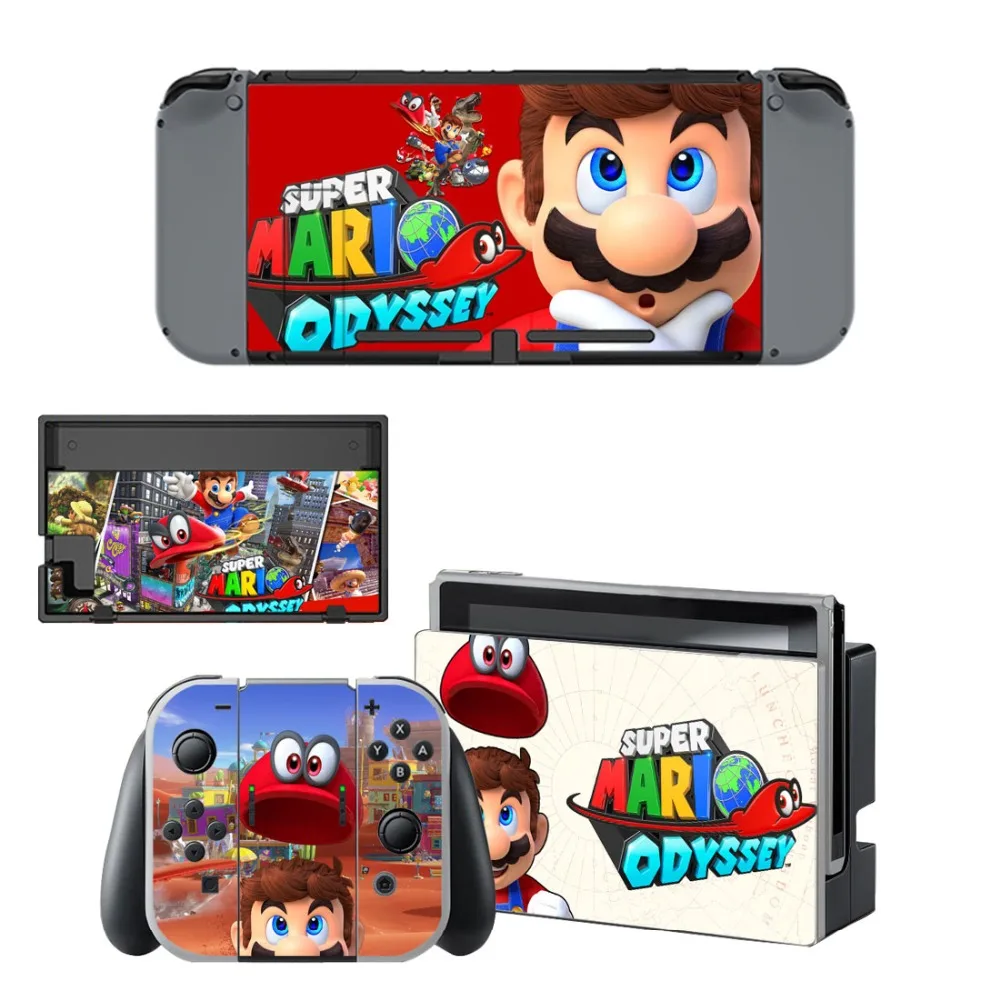 Super Mario Odyssey Skin Sticker for Nintendo Switch Console and Joy ...