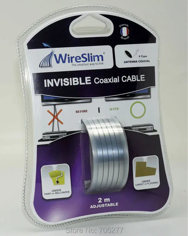 WireSlim Coaxial CABLE INVISIBLE|coaxial cable compression connectors ...