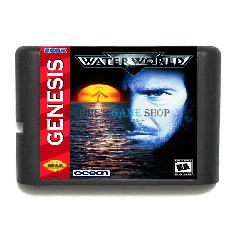 Water World 16 bit MD Game Card For Sega 16bit Game Player|16 bit|md ...
