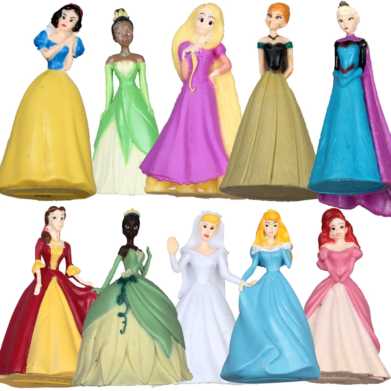 3pcs/lot Disney Princess Action Figures Snow White Princess Cinderella ...