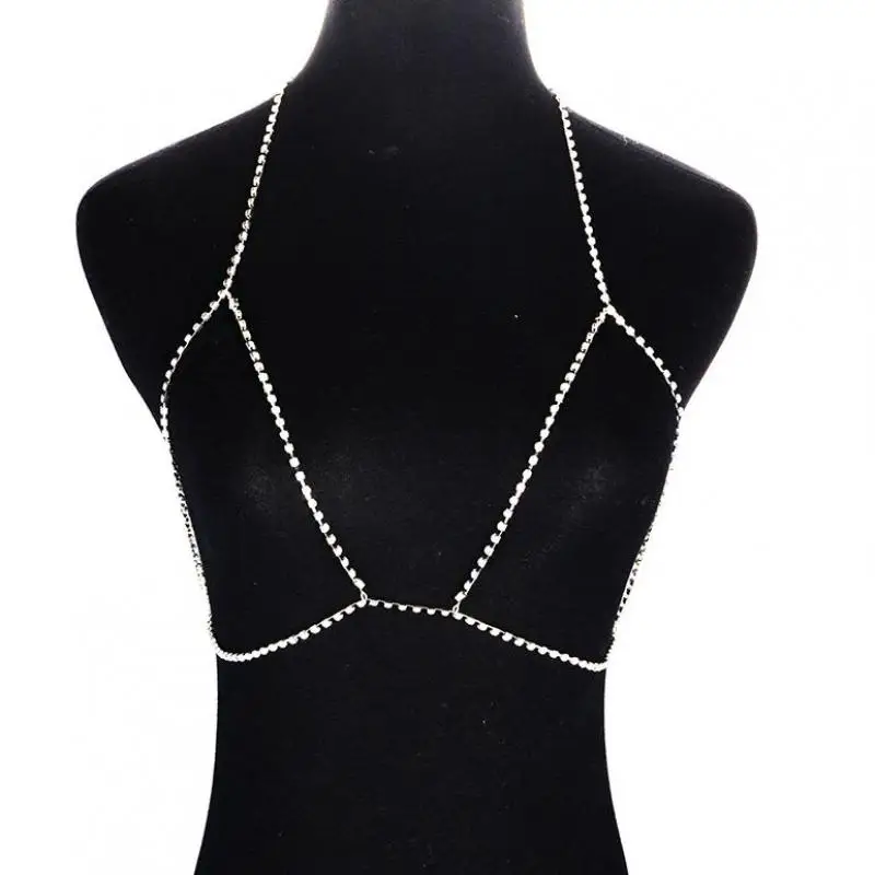 Summer Silverandgold Color Shiny Crystal Body Chain Women Rhinestone