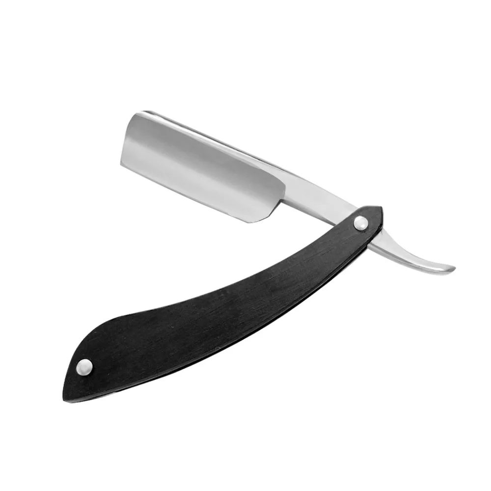 Mini Straight Shaving Shaving Razor Ebony Wood Handle Shave Beard ...