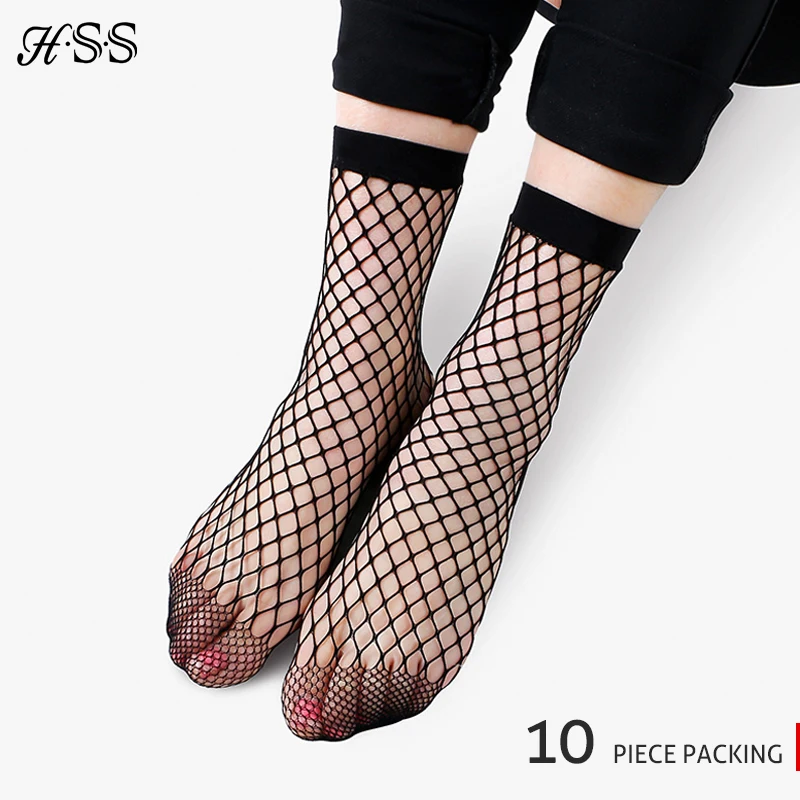 HSS-Brand-5Pairs-Lot-Black-Fashion-nets-socks-Retro-mesh-hollow-women ...