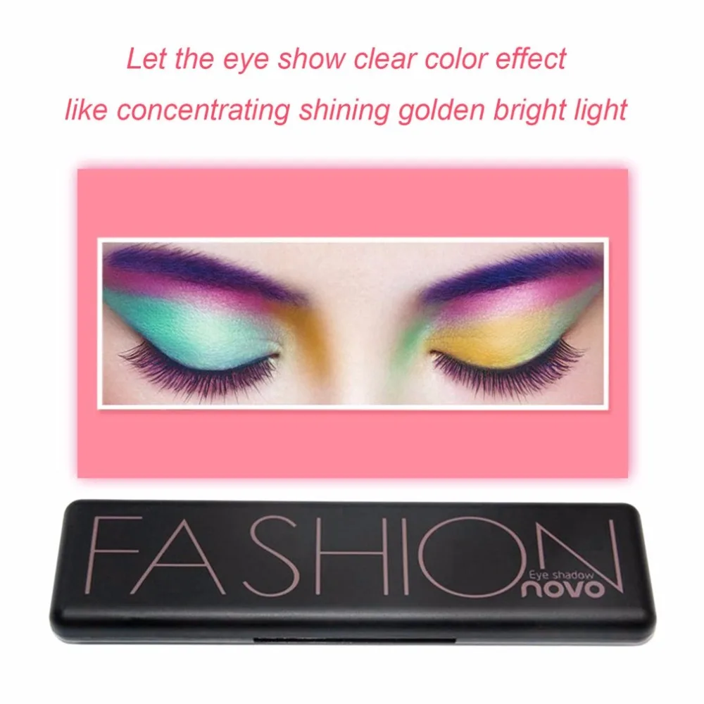 NOVO 10 Colors Pearl Shimmer Matte Eye Shadow Powder Palette Long ...