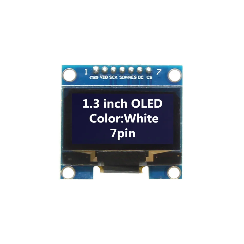 13 Inch Oled Module White Color 128x64 7 Pin Oled Lcd Led Display Module 13 Spi Communicate