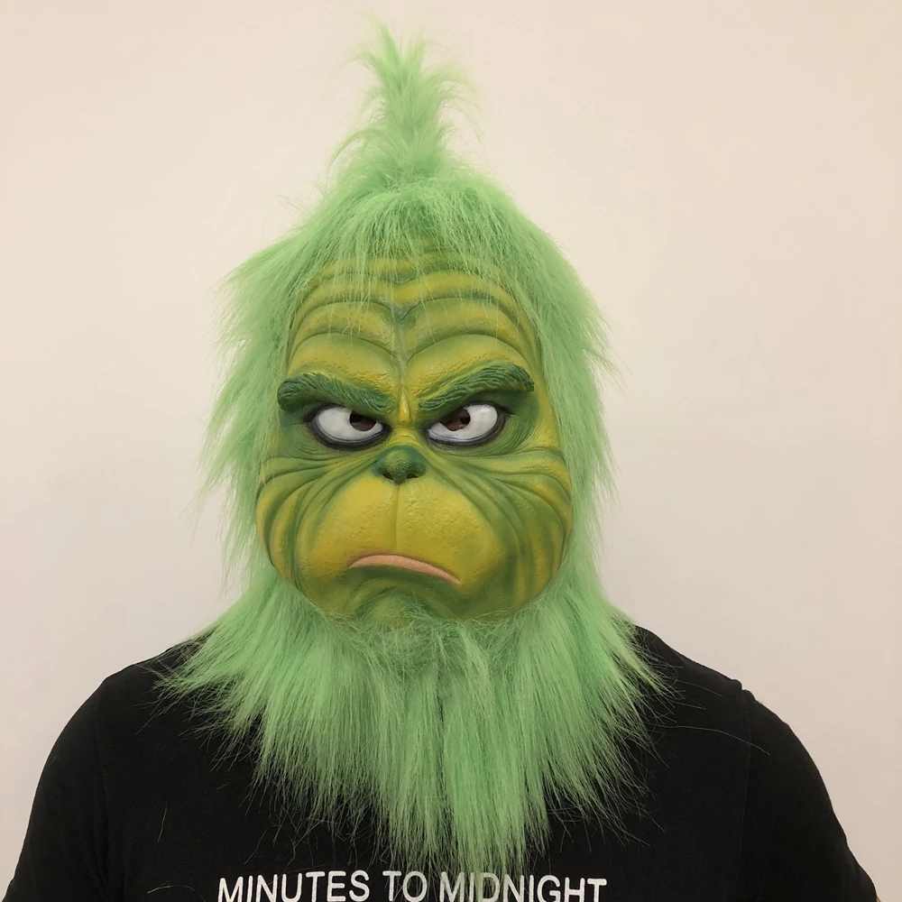 The Grinch Party Mask Adult Latex Movie Cosplay How the Grinch Stole ...