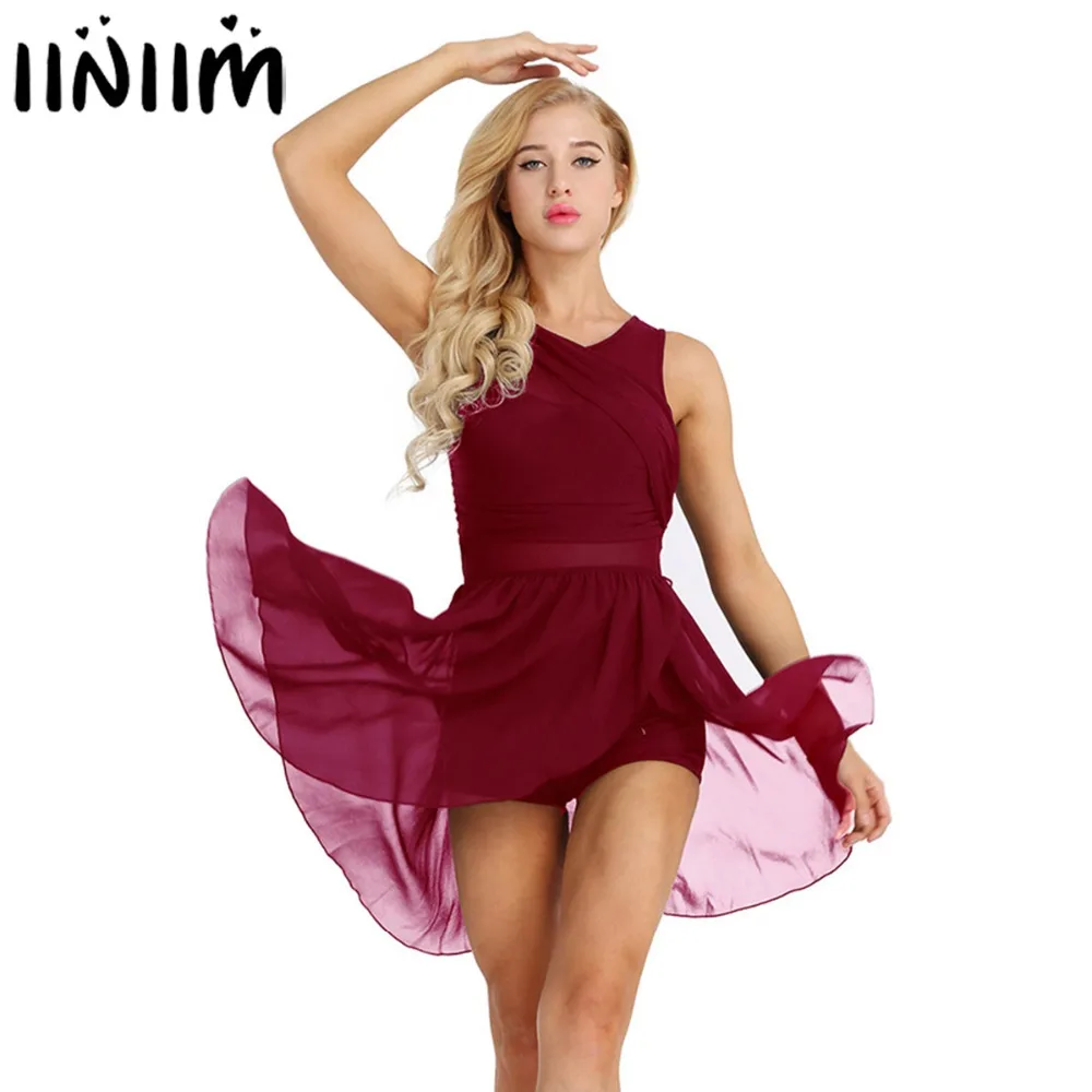 Iiniim vestido de Ballet para adulto, Ropa de baile de gasa recortada ...