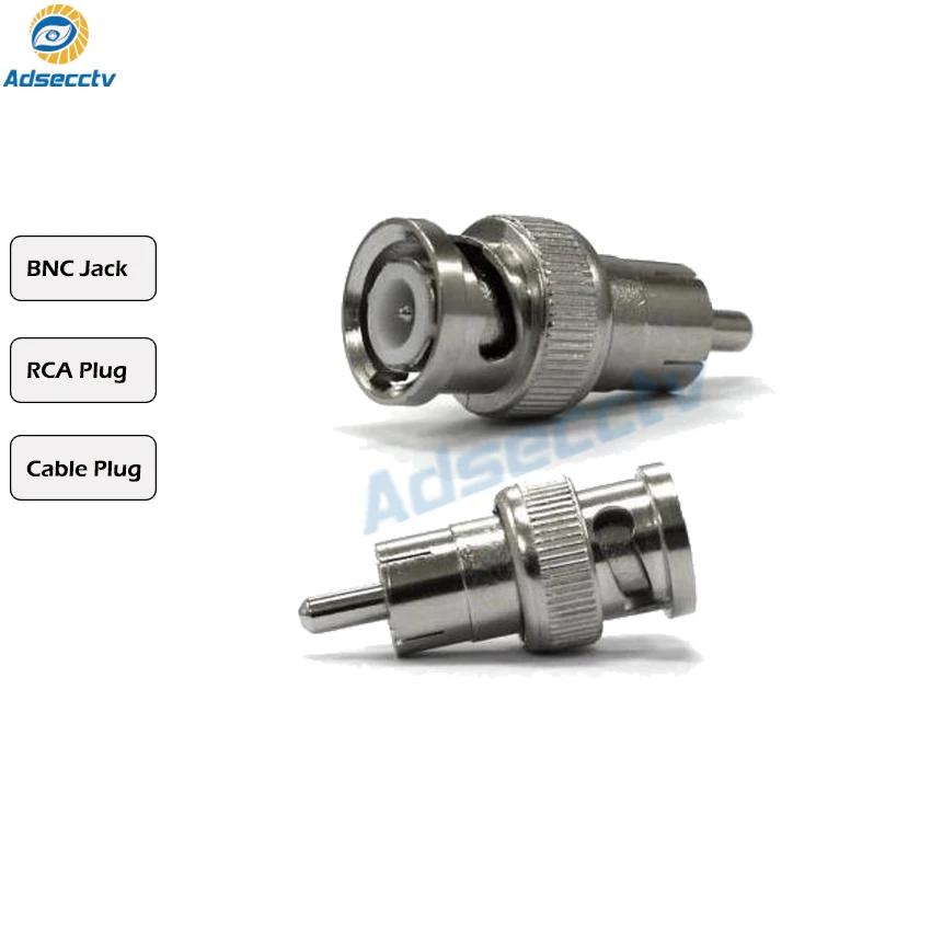 Bnc macho para rca macho coaxial bnc conector adaptador cabo plug para câmera cctv|Transmissão e ...