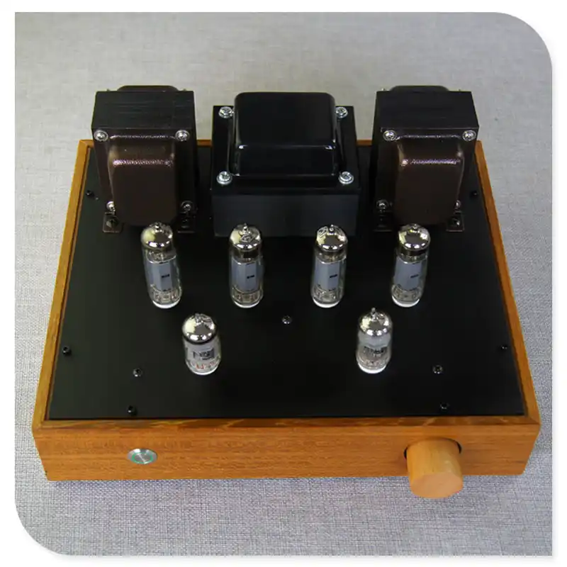 6P14/EL84 10W*2 push pull circuit amplifier tube amp 12AX7 push wooden box amplifier, sound ...