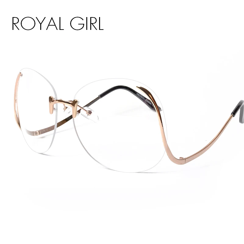 ROYAL GIRL 2018 NEW Unique Eyeglasses Women Rimless frames glasses ...