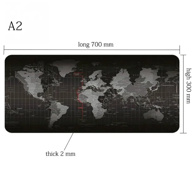 5 Size Extended Large Non-Slip Laptop Computer Keyboard World Map Mice ...
