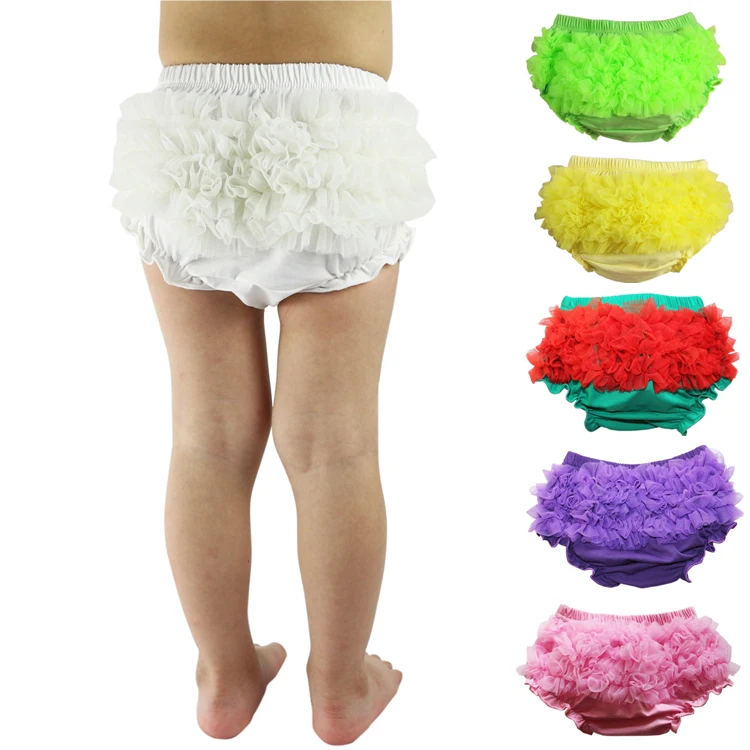 Top Fashion Chiffon Ruffle Baby Cotton Diaper Cover,ruffle Bloomers ...