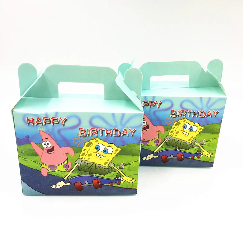 6pcs Spongebob candy boxes baby shower party decoration Spongebob gift ...