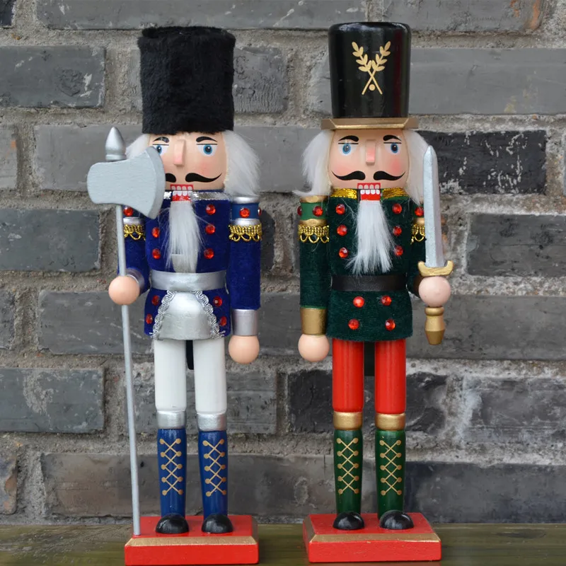Wooden Nutcracker Soldier Figurines Ornaments 30cm | Soldiers 30cm Wood ...