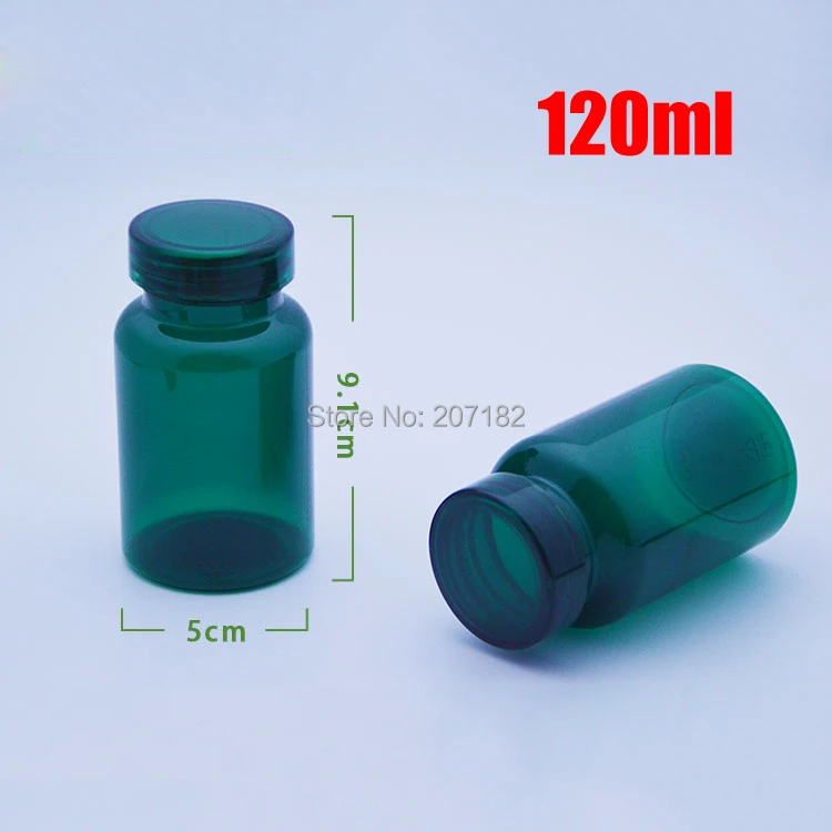 20pcs 120ml Green Color PET Medicine Bottles,Capsules/Pills/Powder/Vitamin Plastic Bottles Green ...