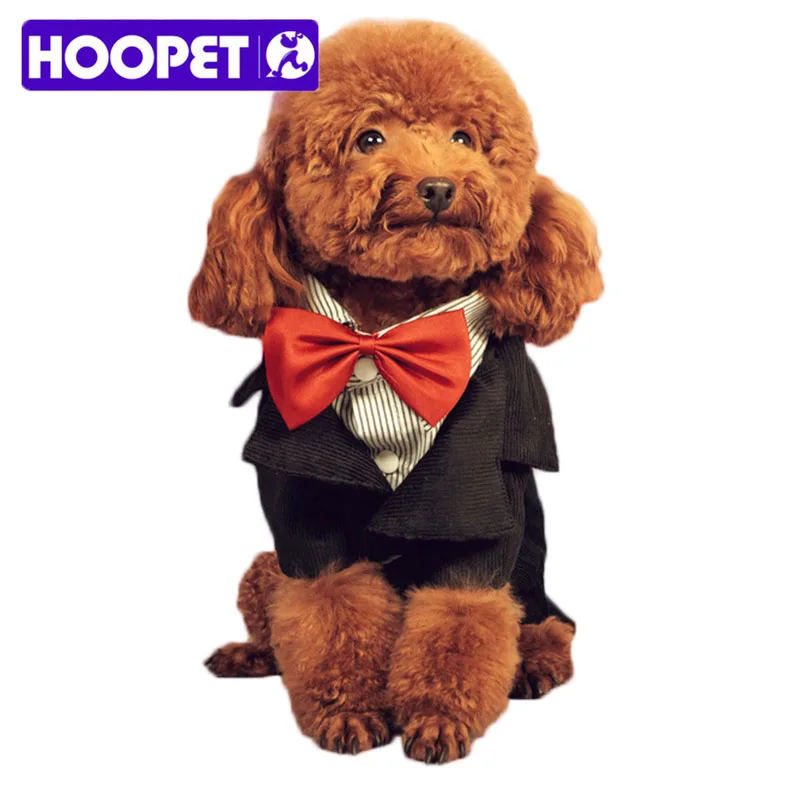 Super Stylish Hund Anzug mit Rote Fliege Mode Gentleman Kostüm Kleidung ...