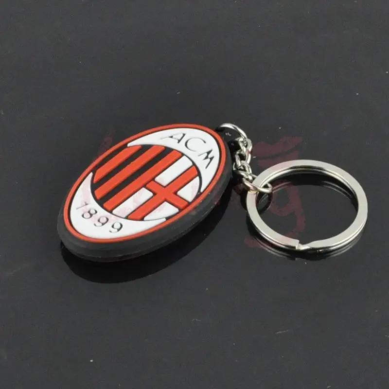 Soccer Football Souvenir Keychain AC Milan Associazione Logo Double ...