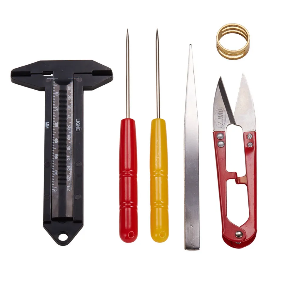 Diy Jewelry Tool Kits With Scissor Beading Tweezers Bead Awls Rings