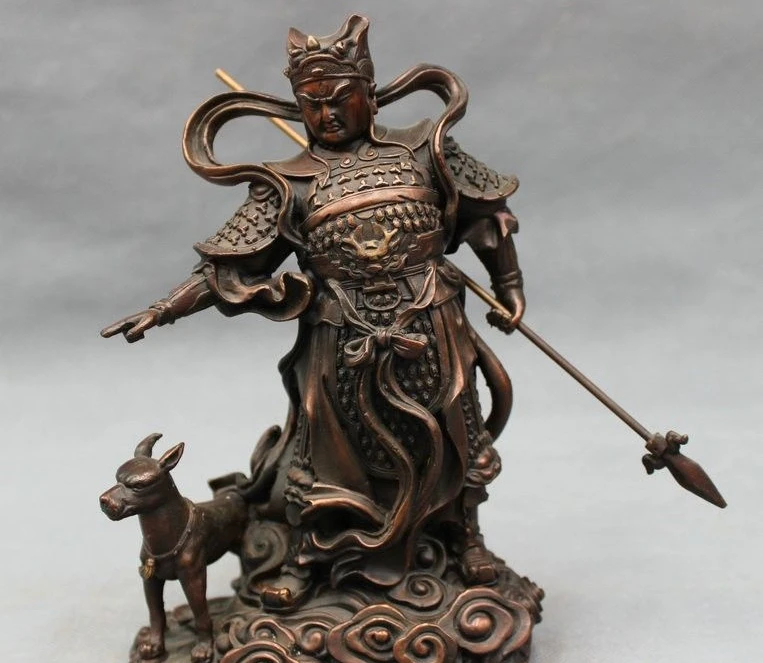 Free shipping 8" Chinese Pure Bronze Myth Xiao Day Dog ER Lang God ...