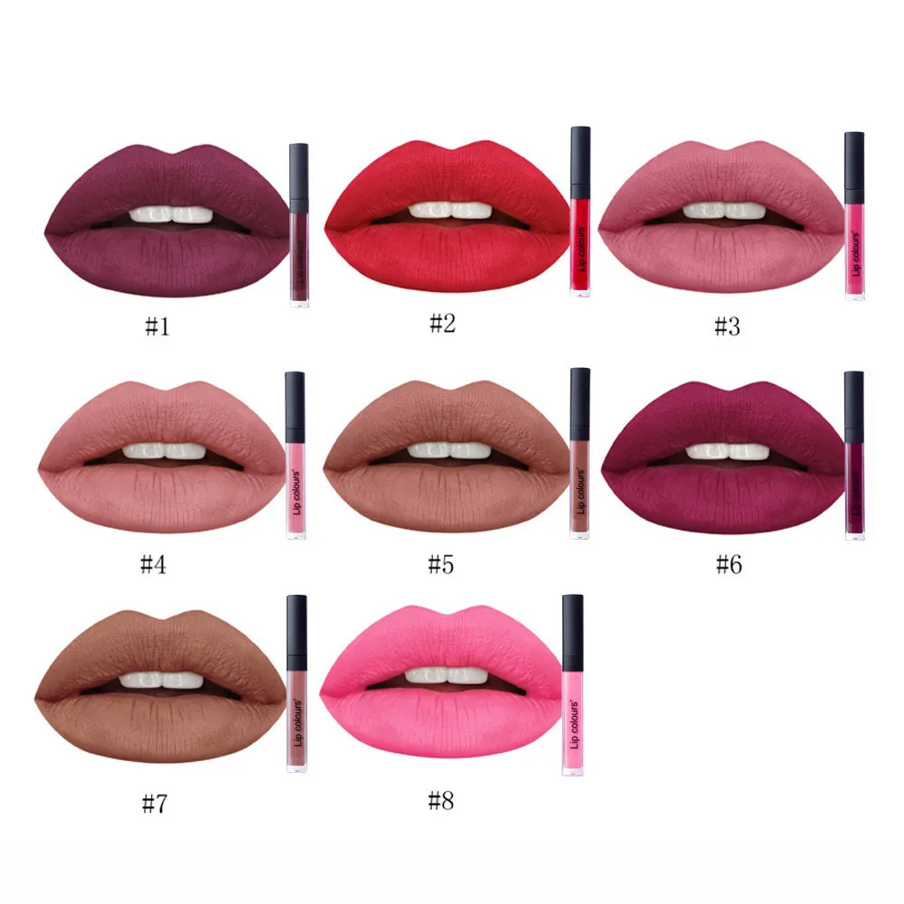 devil Style Matte Liquid Lipstick Waterproof Long Lasting Sexy Glitter ...