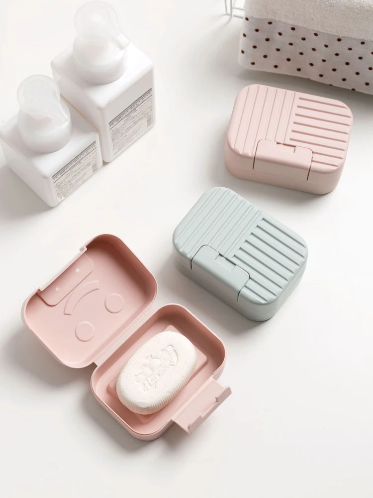 Sealed Soap Box With Lid Travel Portable Soap Holder Bathroom Soap Tray ...