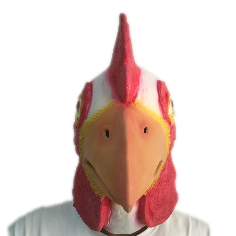 Chicken Head Latex Mask Realistic Novelty Animal Full Head Masks Funny ...