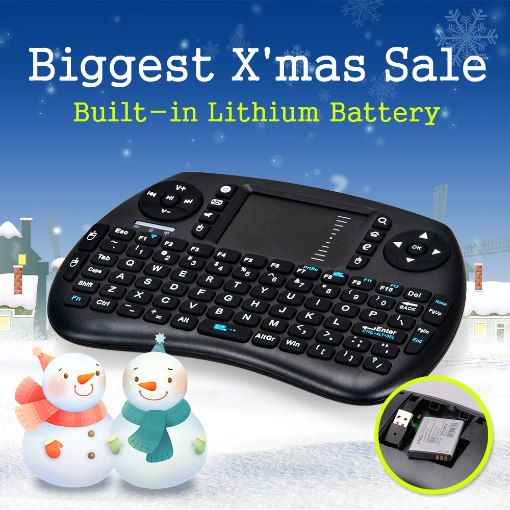 2.4G Mini USB Wireless Keyboard with Touchpad Remote Control for PC ...