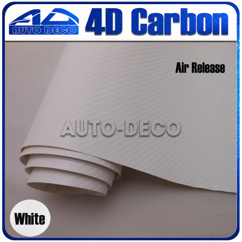 Wholesale 4d Carbon Fiber Vinyl White Carbon Sticker Film For Car ...