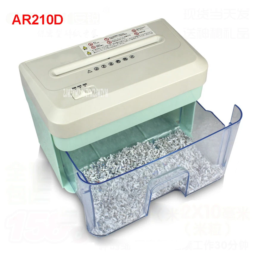 Ar210d 2.1l Electric Mini Shredder File Shredder Strip Office Home High ...