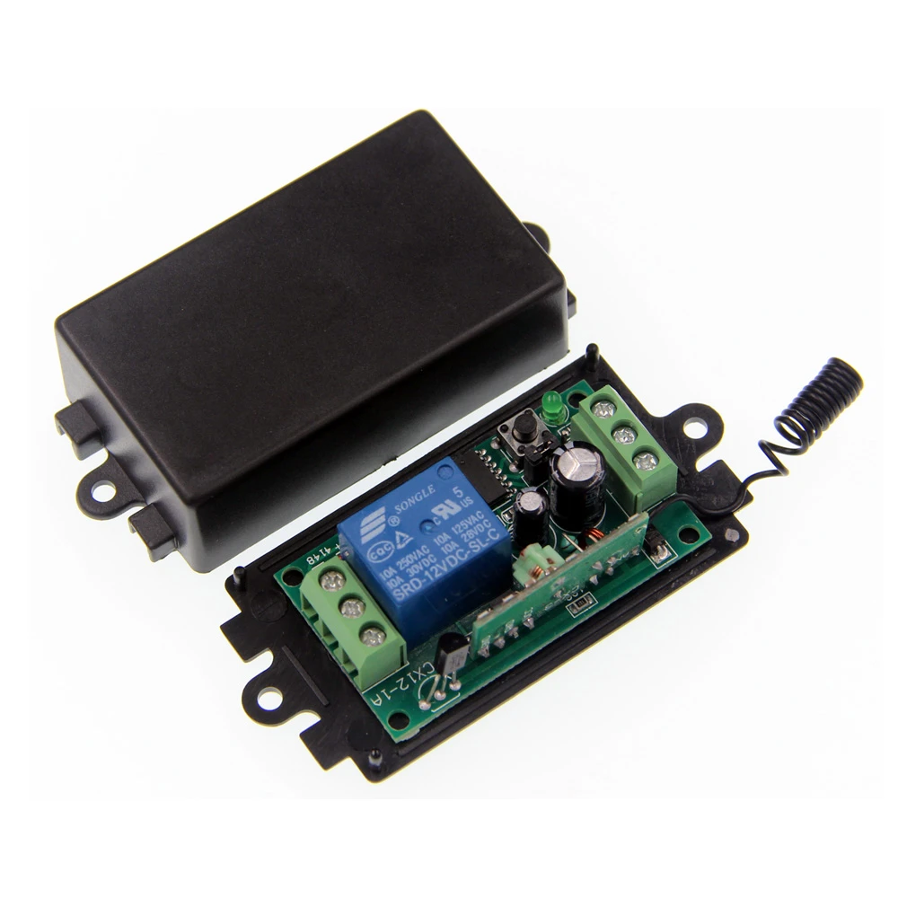 Dc 9v 12v 24v 1 Ch 1ch Rf Wireless Remote Control Led Light Motor Pump ...