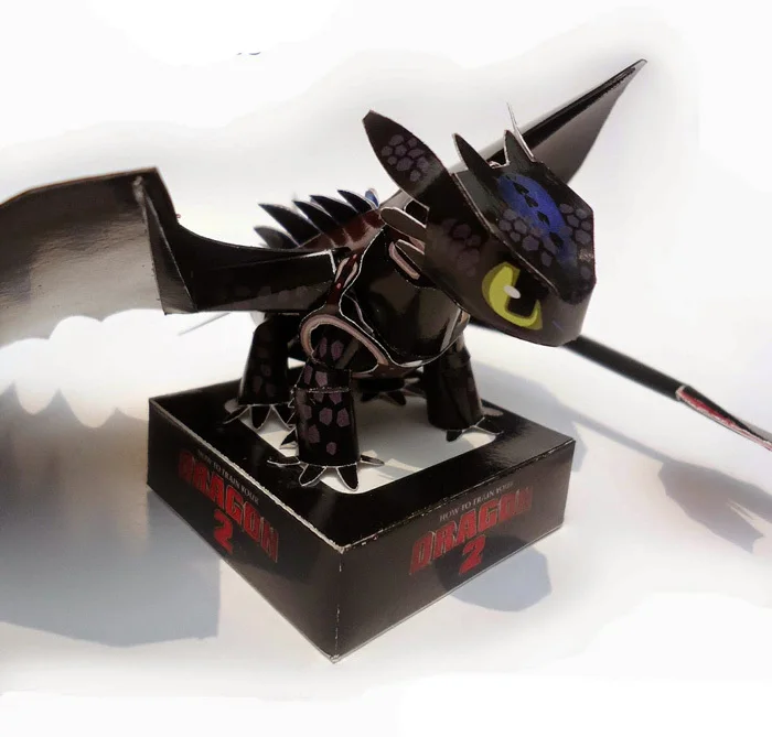 freeshipping Dragon Master 2 A Night Fury toothless. 3D paper model DIY ...