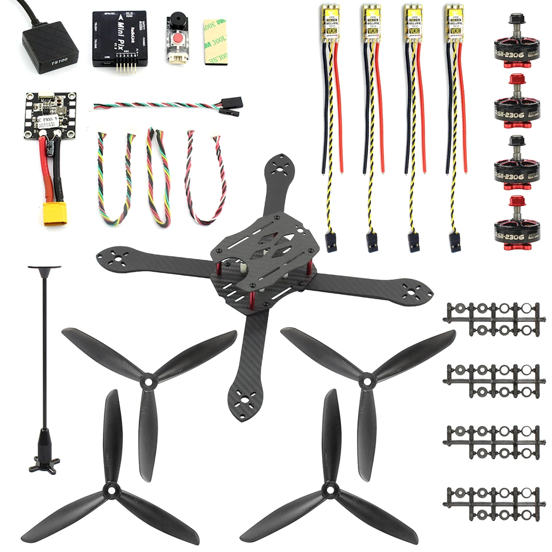 US$ 160.23 - JMT 300mm 2.4G 6CH RC Quadcopter ARF RTF BNF DIY Brushless ...