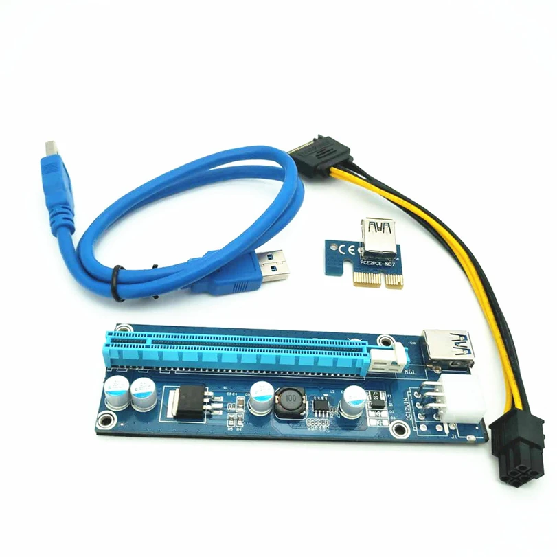 USB3.0 PCI Express 1x to 16x Extender Riser Card Adapter W / 24 "Cable ...