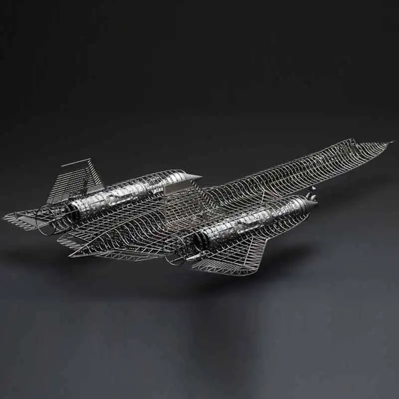1144 SR-71A Blackbird Aircraft Fully Structure Skeleton DIY Metal ...