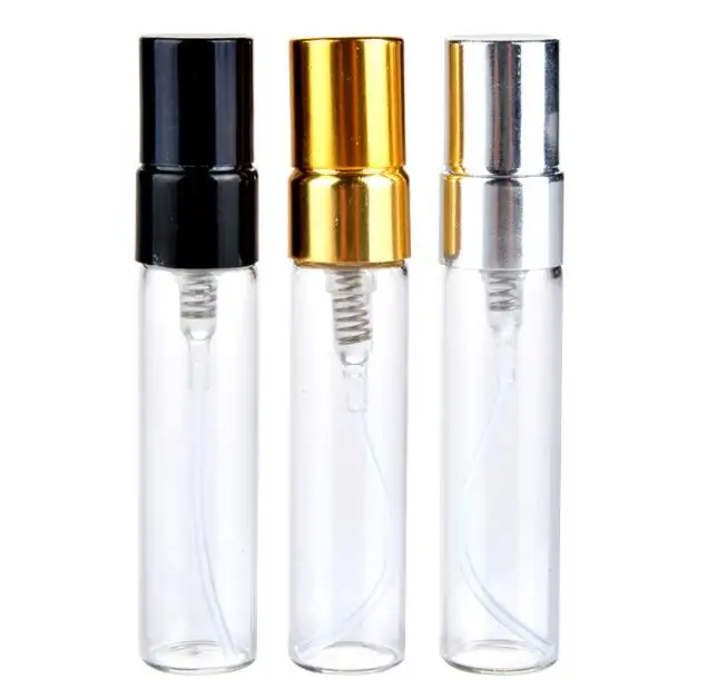100pcs/lot 3/5/10ml Fashion Transparent Glass Perfume Bottle Portable ...