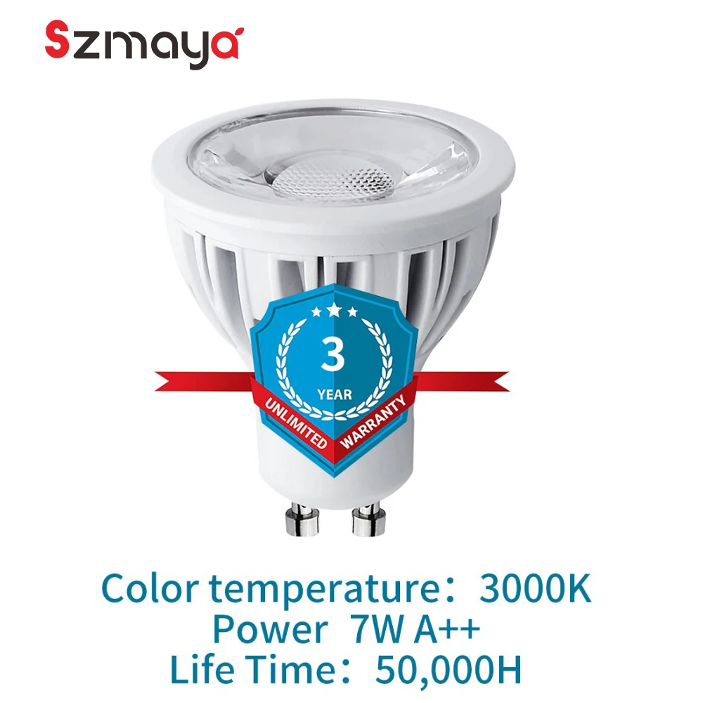 3 pcs pack GU10 LED Light Bulbs Dimmable 75W Halogen Bulbs Equivalent ...