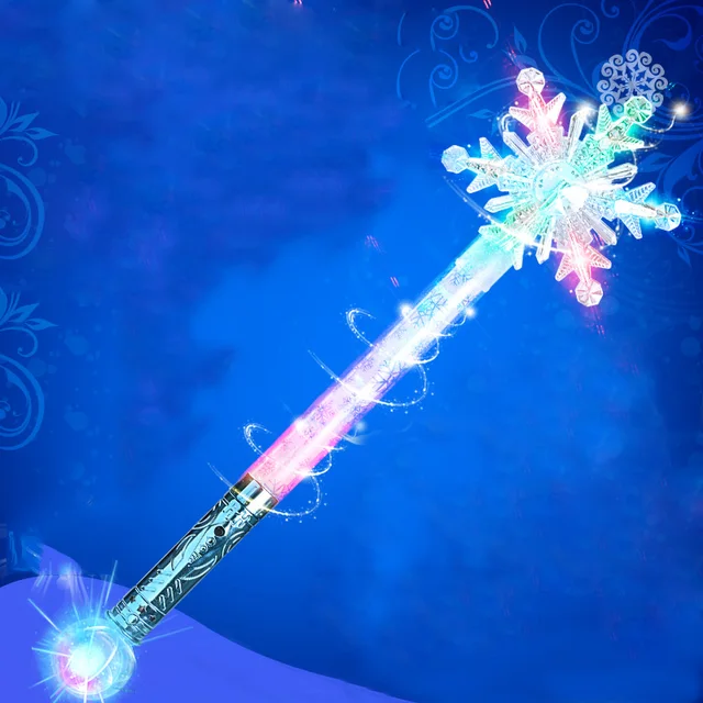 Snow Queen Froze Elsa's Magic Wand Snowflake Shining Scepter Flash ...