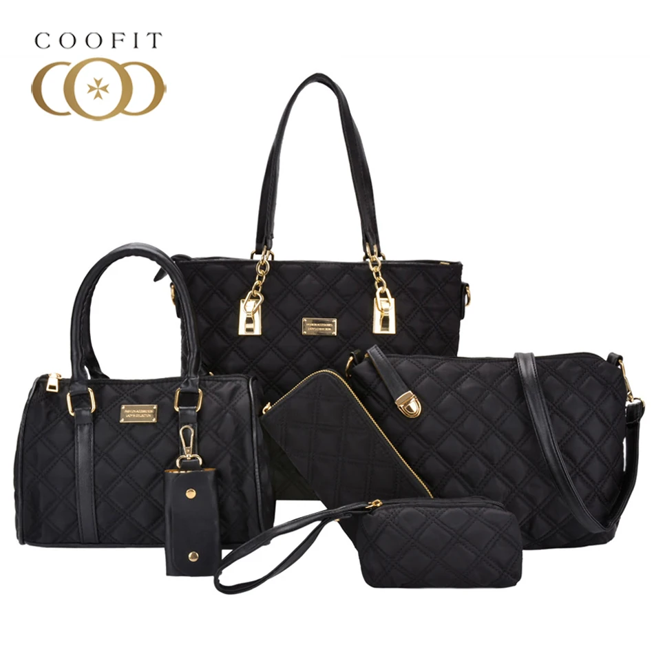 Coofit NEW Brand Luxury Lady Handbag 6 Pcs/set Composite Bags Set Women ...
