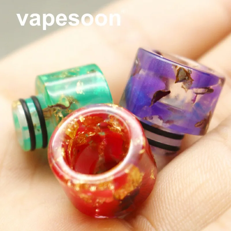 Beautiful Colorful Resin Vape Mouthpiece 510 Drip Tip For E-cigarette ...