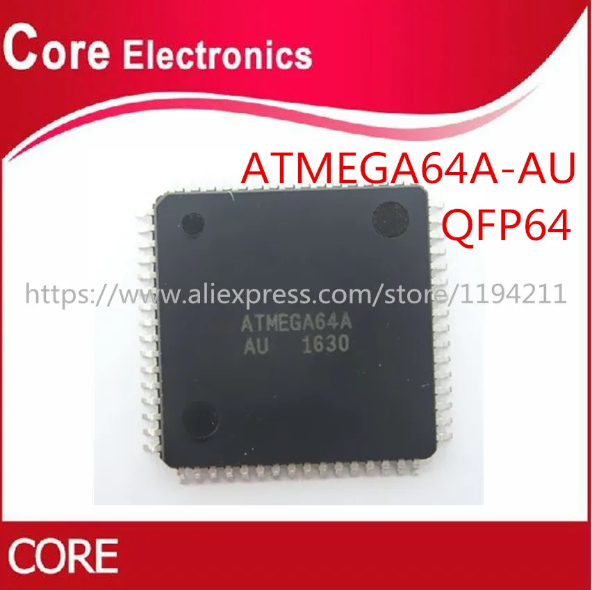 Microcontrolador 8 bit men qfp atmel, 50 peças com flash programável ...