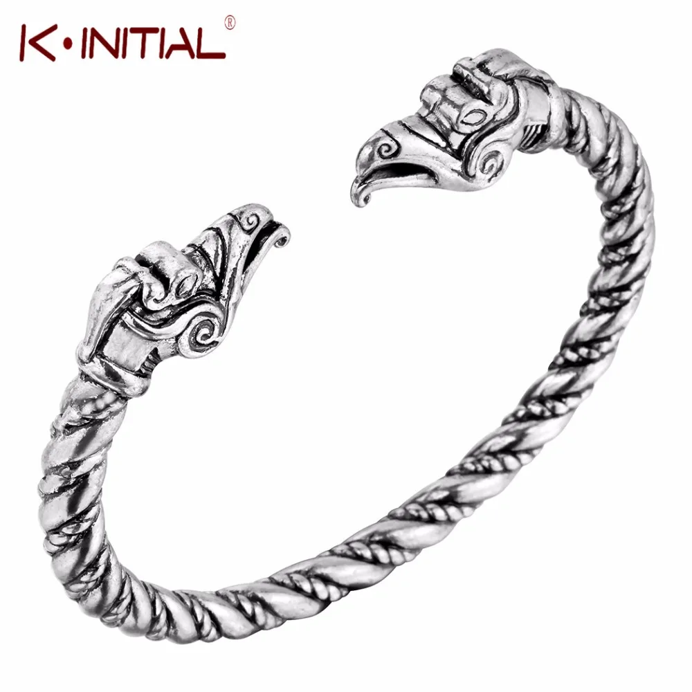 Kinitial Retro Viking Dragon Pagan Bracelets Bangles For Man And Women ...