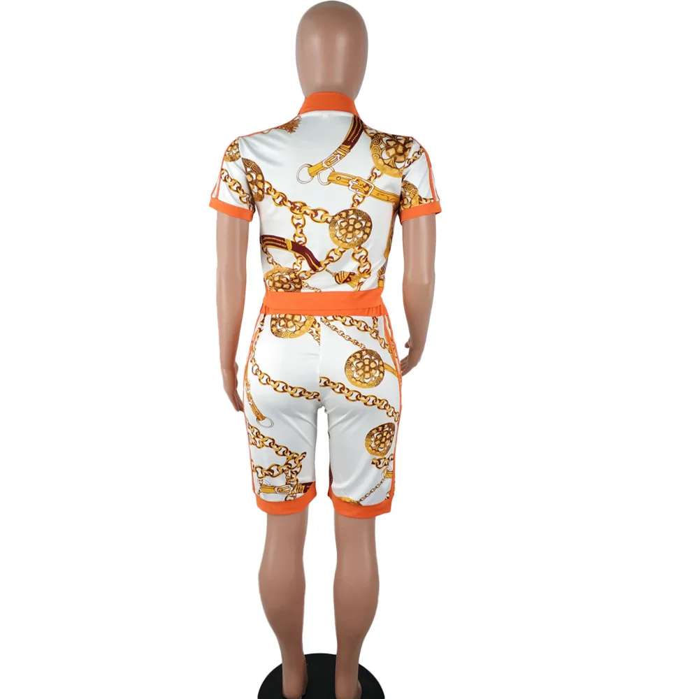 Женский комплект 2 шт., шорты и топ на молнии, v-образный вырез ...