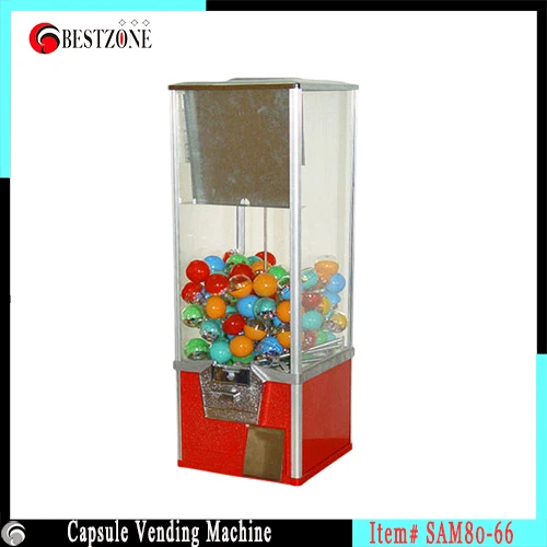Candy Round Toy vending machine with metal construction and window tube ...