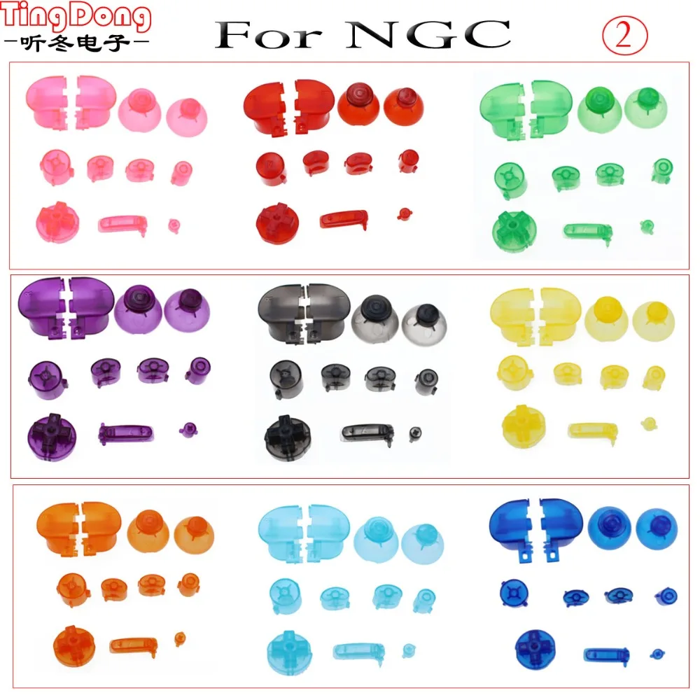 TingDong-Clear-Transparent-red-For-Gamecube-Controller-Mod-Colorful ...